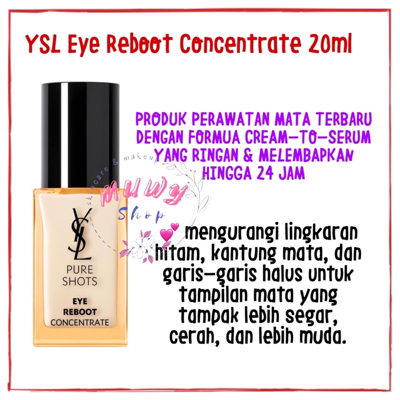 Jual YSL pure shots The New EYE reboot concentrate 20ml / 5ml | Shopee ...