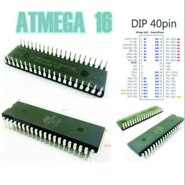 Jual Promo Mega16 Atmega16 Atmega16A PU Atmega16 A PU DIP 40pin | Shopee Indonesia