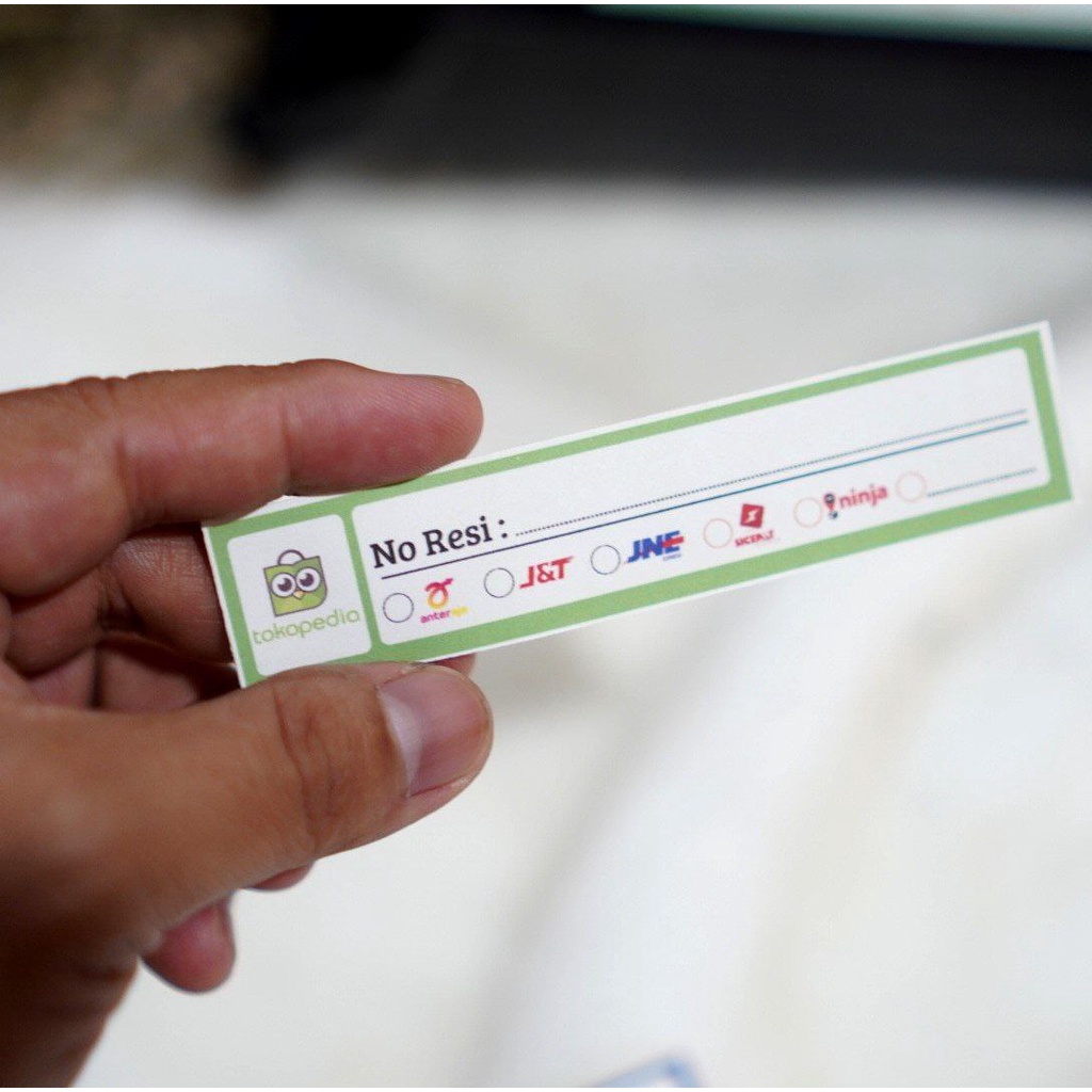 Jual STIKER label RESI PENGIRIMAN marketplace / stiker resi shopee ...