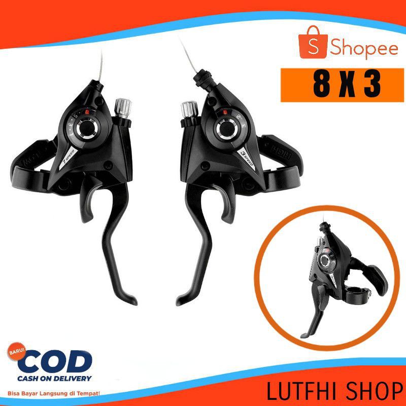 Jual Shifter 8 Speed Handle Brake Rem Sepeda 2 PCS - EF51 | Shopee ...