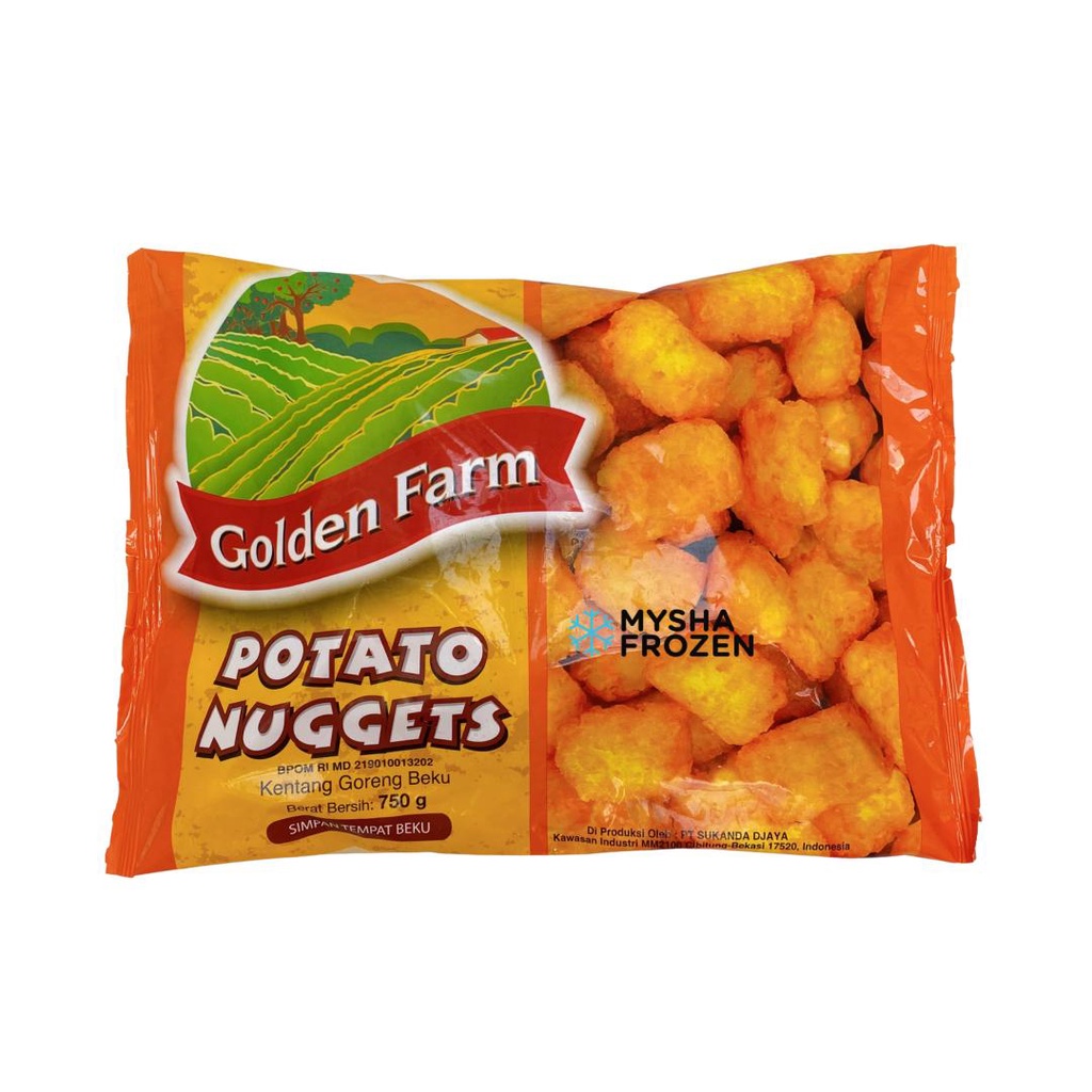 Jual Potato Nuggets Golden Farm Kentang Goreng Beku 750gr Frozen food ...