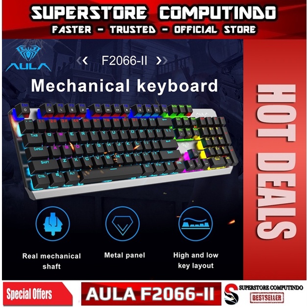 Jual Keyboard Gaming Mechanical AULA F-2066 II RGB-AULA F2066 | Shopee ...