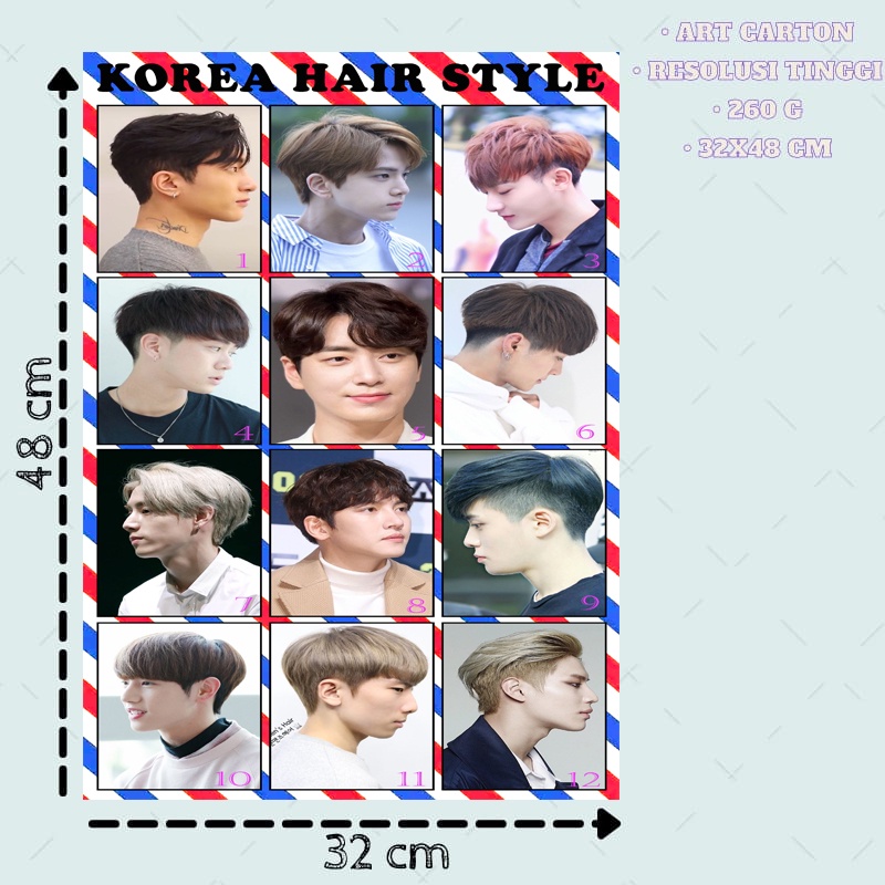 Jual Poster pangkas rambut / Model rambut pria / model potong rambut ...