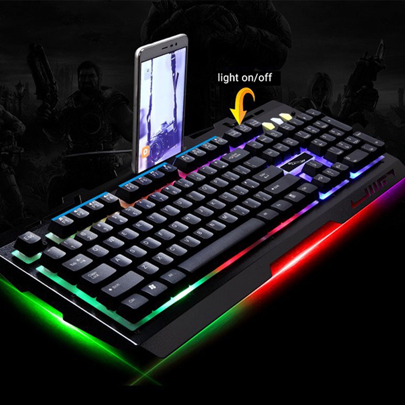 Jual Leopard G700 Keyboard Gaming RGB 104 Tombol Keyboard USB Komputer ...