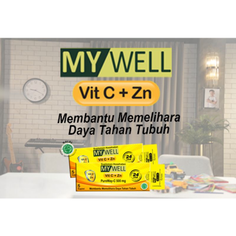 Jual MYWELL VITAMIN C+ZINC @5 AMPLOP MY WELL VITAMIN C+Zn | Shopee ...