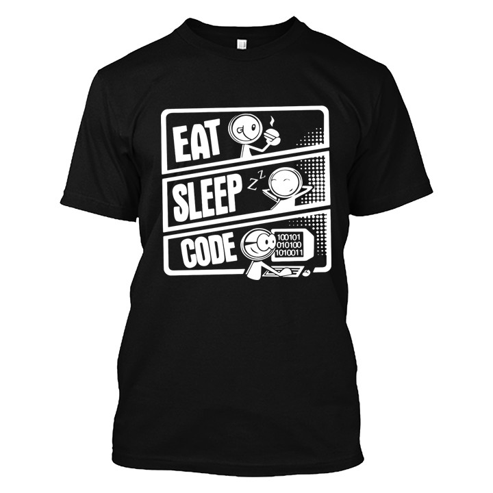 Jual KAOS PROGRAMMER EAT SLEEP CODE | Shopee Indonesia