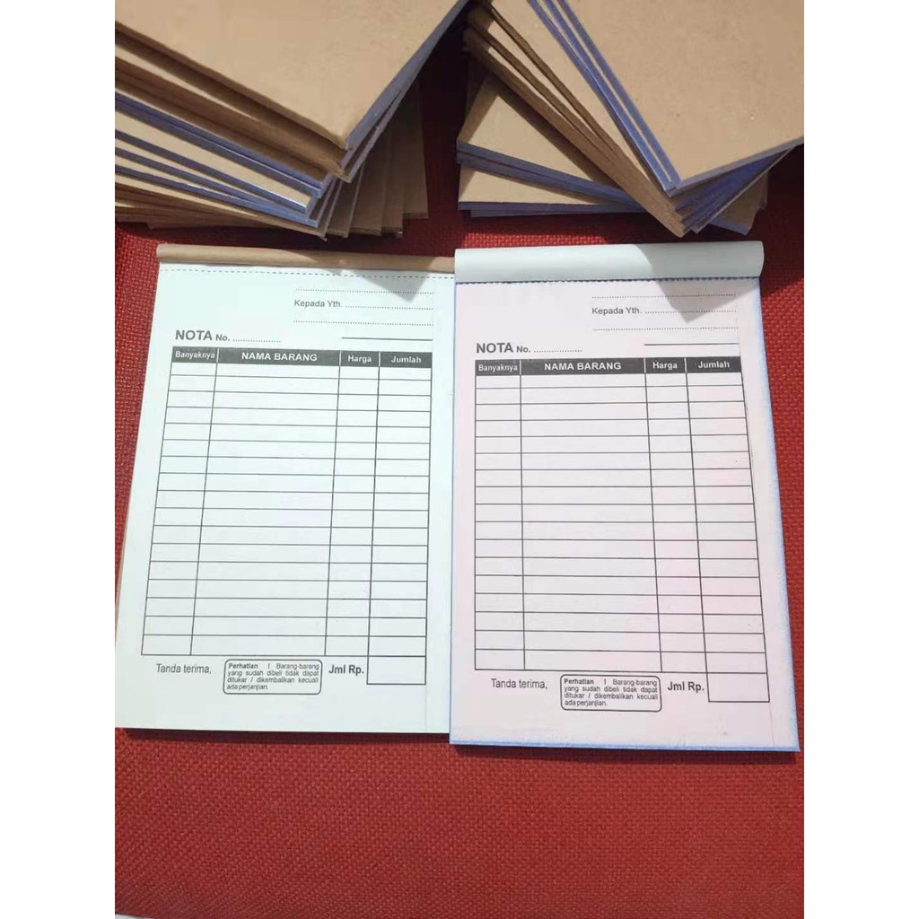 Jual Buku Nota Kecil 2 Ply NCR Polos Nota Olshop Nota Kontan Murah 50 ...