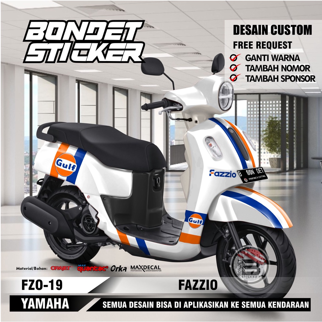 Jual STICKER MOTOR - DECAL YAMAHA FAZZIO FULL BODY KODE FZO-19 | Shopee ...