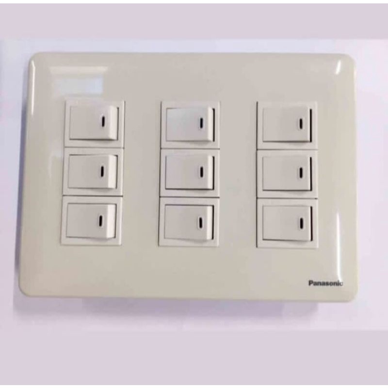 Jual Saklar 9 Gang atau Grid Switch 9 gang Panasonic Full Color ...