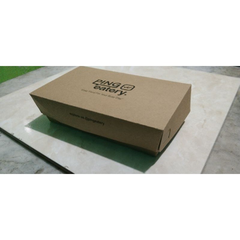 Jual CETAK CUSTOM LUNCH BOX PAPPER KRAFT/KEMASAN MAKANAN/PACKAGING ...