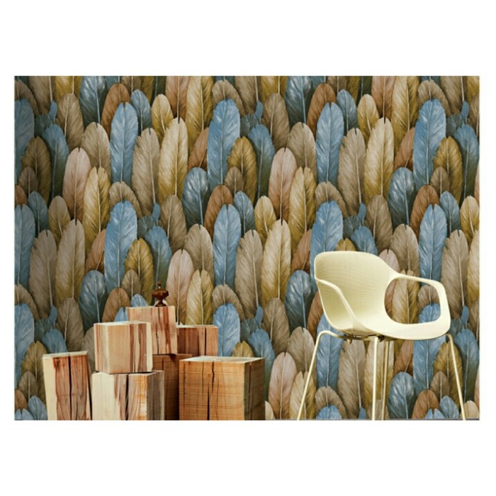 Jual Wallpaper Dinding Bulu Angsa Hijau - Biru Cozy | Shopee Indonesia