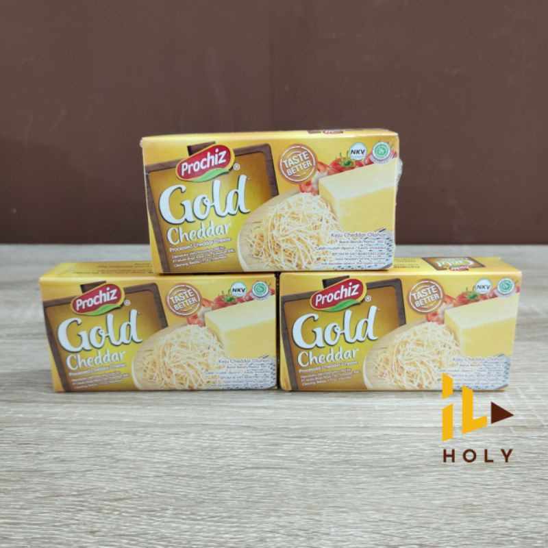 Jual Prochiz Gold Cheddar 160gr / Cheese Keju Prochiz Gold | Shopee ...
