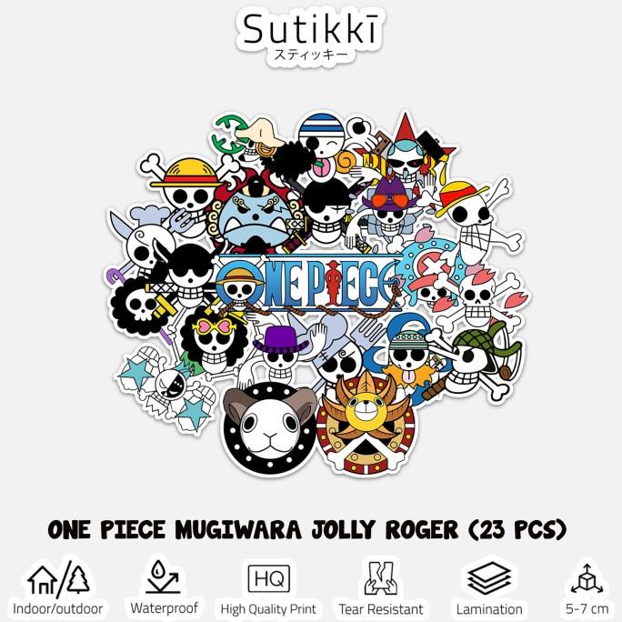 Jual Sticker Pack One Piece Jolly Roger Mugiwara Bendera Flag Stiker ...