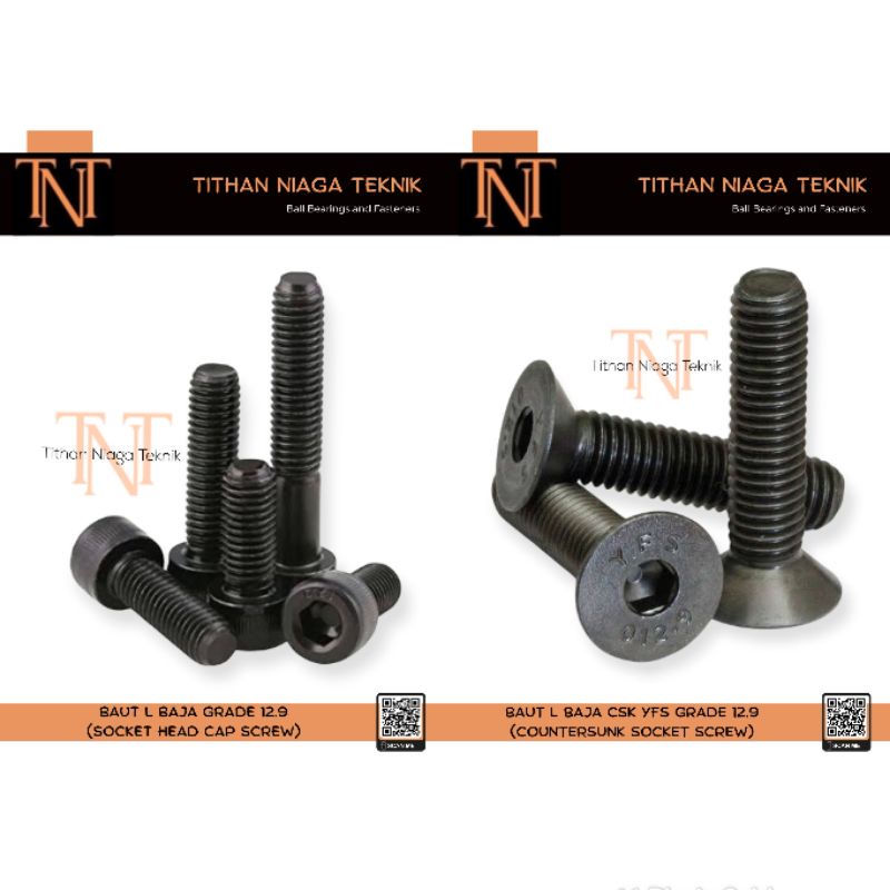 Jual M12x40 drat 1.75 Baut L baja hitam tipe L screw / L CSK (verseng/tepar) M12 x 40 mm atau 4 ...