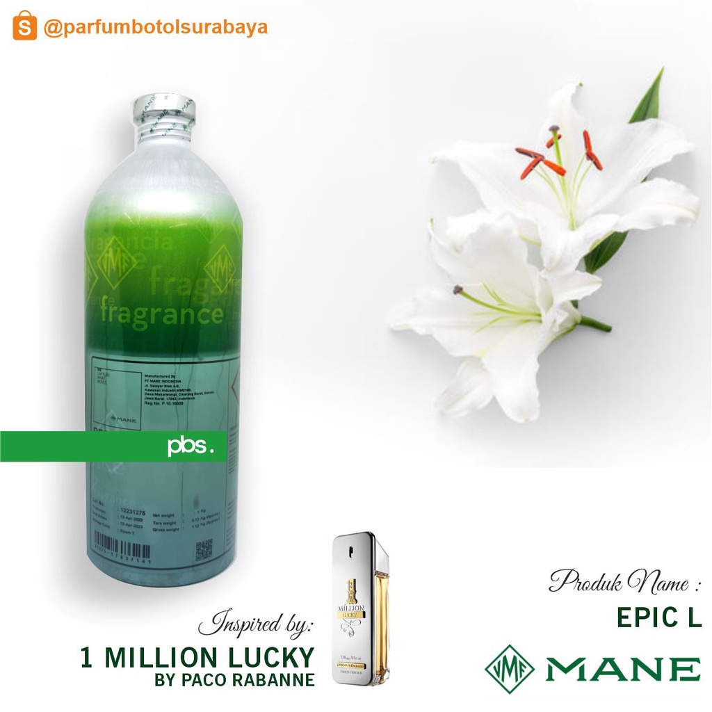 Jual Bibit Parfum - EPIC M | One Million Lucky | Produk Mane | 1Kg ...