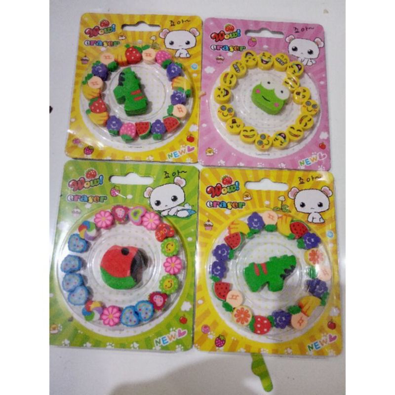 Jual Penghapus Lingkar Karakter Lucu 20 pcs | Shopee Indonesia