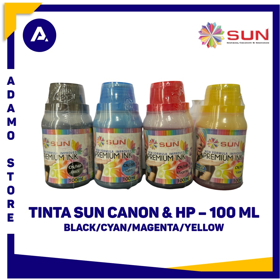 Jual Refill Tinta Sun Premium Ink Canon HP 100ml | Shopee Indonesia