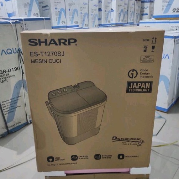 Jual Mesin Cuci Sharp 12KG, ES-T1270SJ 12 KG, 2 Tabung Palembang ...