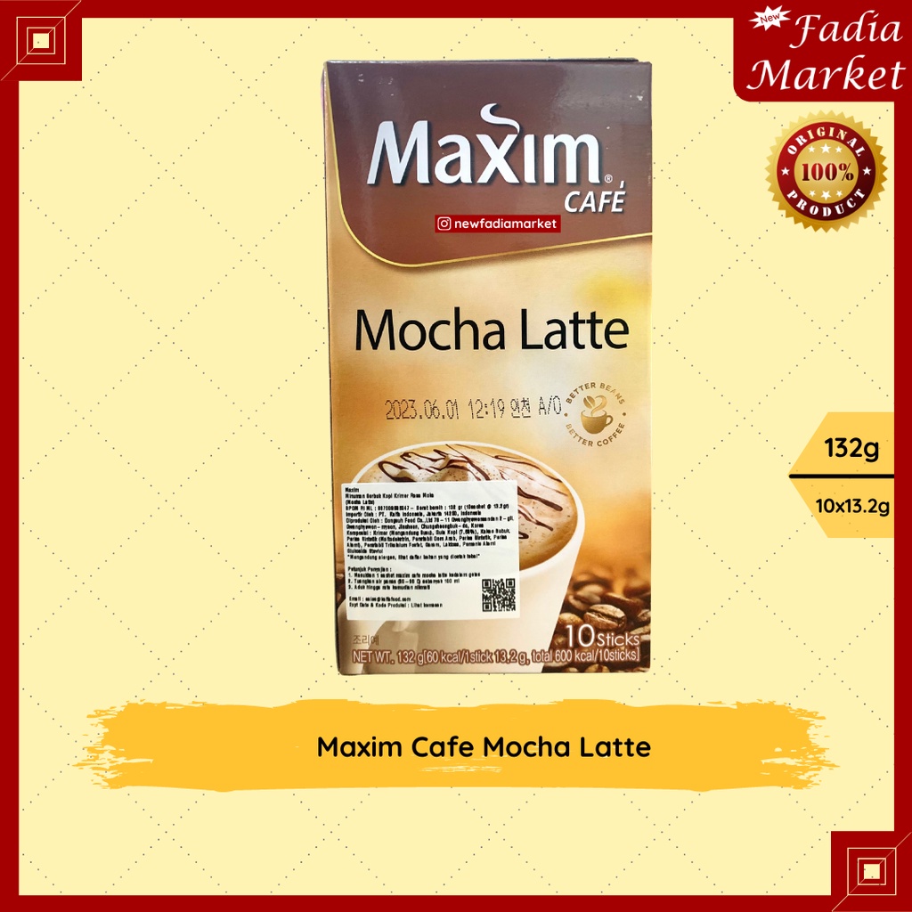 Jual Maxim Cafe (Kopi Korea) Mocha Latte [132g - 10x13.2g] | Shopee Indonesia