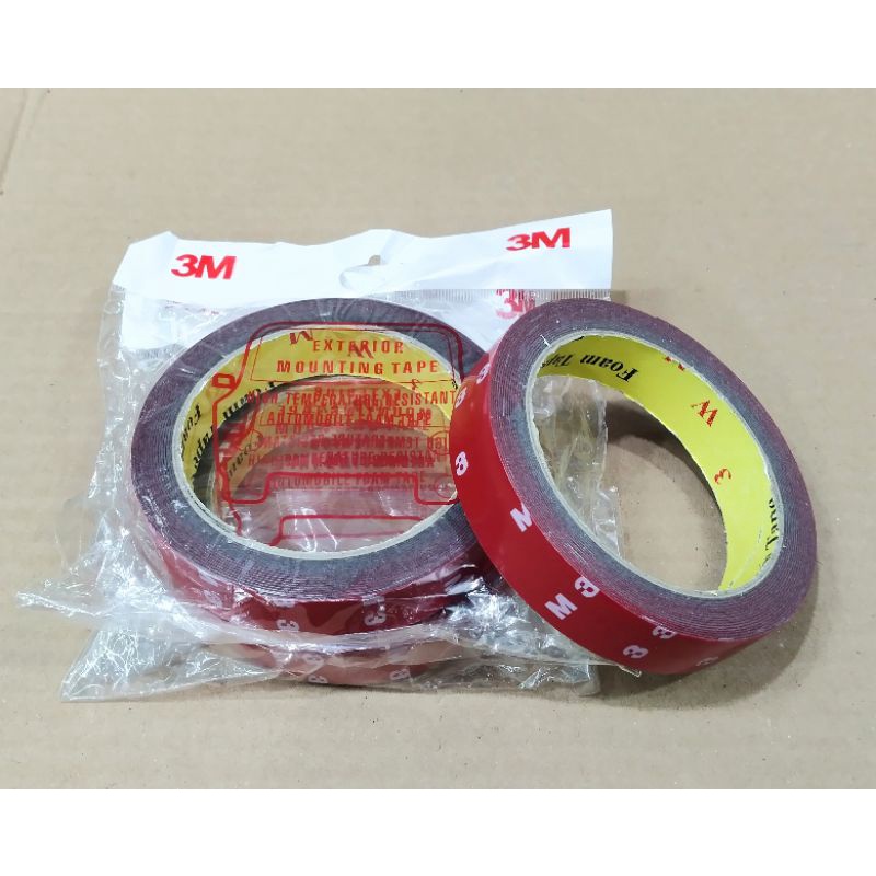 Jual Double Tape 3M Foam 2 Cm x 4,5 Meter Merah | Shopee Indonesia