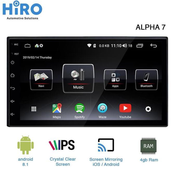 Jual HEAD UNIT 7INCH HIRO ALPHA 7 ANDROID MIRRORING iOS ANDROID ...