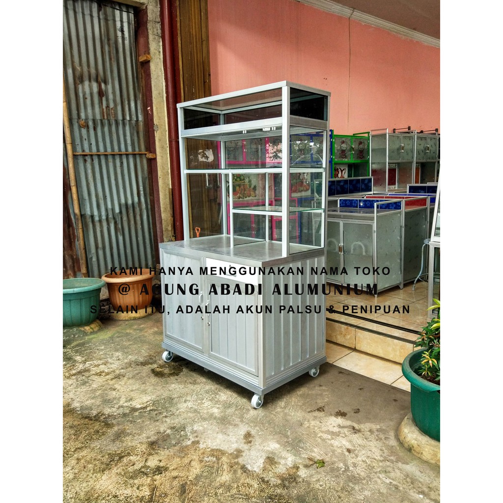 Jual Etalase / Gerobak Alumunium Dagang Minuman / Jus | Shopee Indonesia