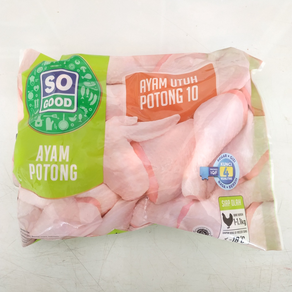 Jual AYAM UTUH POTONG 10 SO GOOD | AYAM UTUH SO GOOD 1KG | Shopee Indonesia