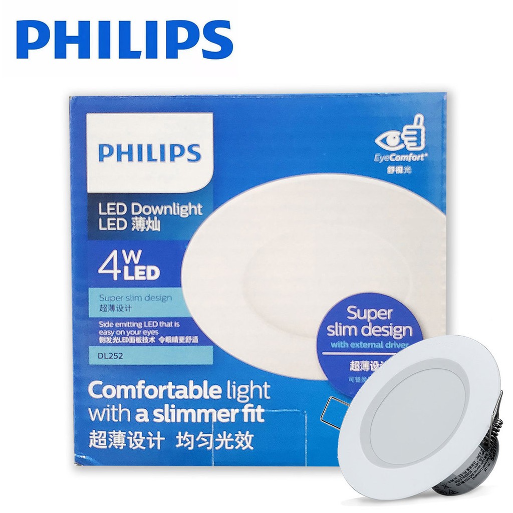 Jual PHILIPS Downlight LED DL252 4W D73 - Super Slim with external ...
