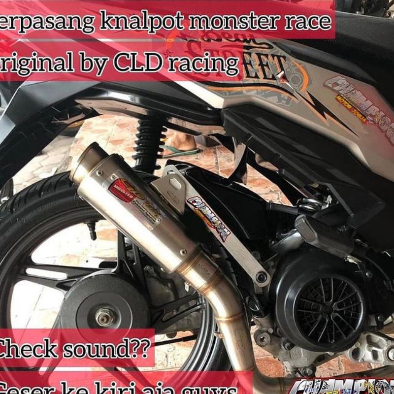 Jual knalpot racing cld beat karbu beat fi beat esp beat street Scoopy beat deluxe Vario Mio ...