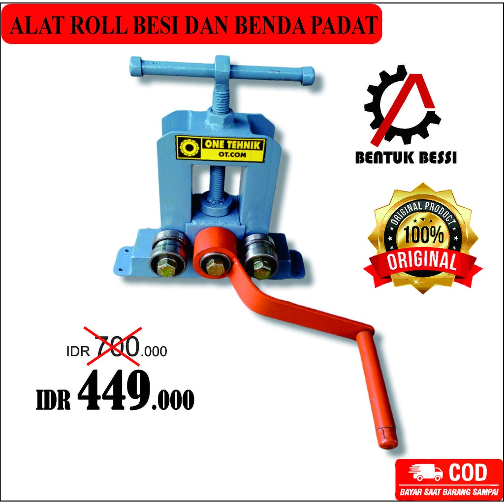 Jual [ TERLARIS ] Alat Roll Besi dan Benda Padat Manual Besi Bulat ...