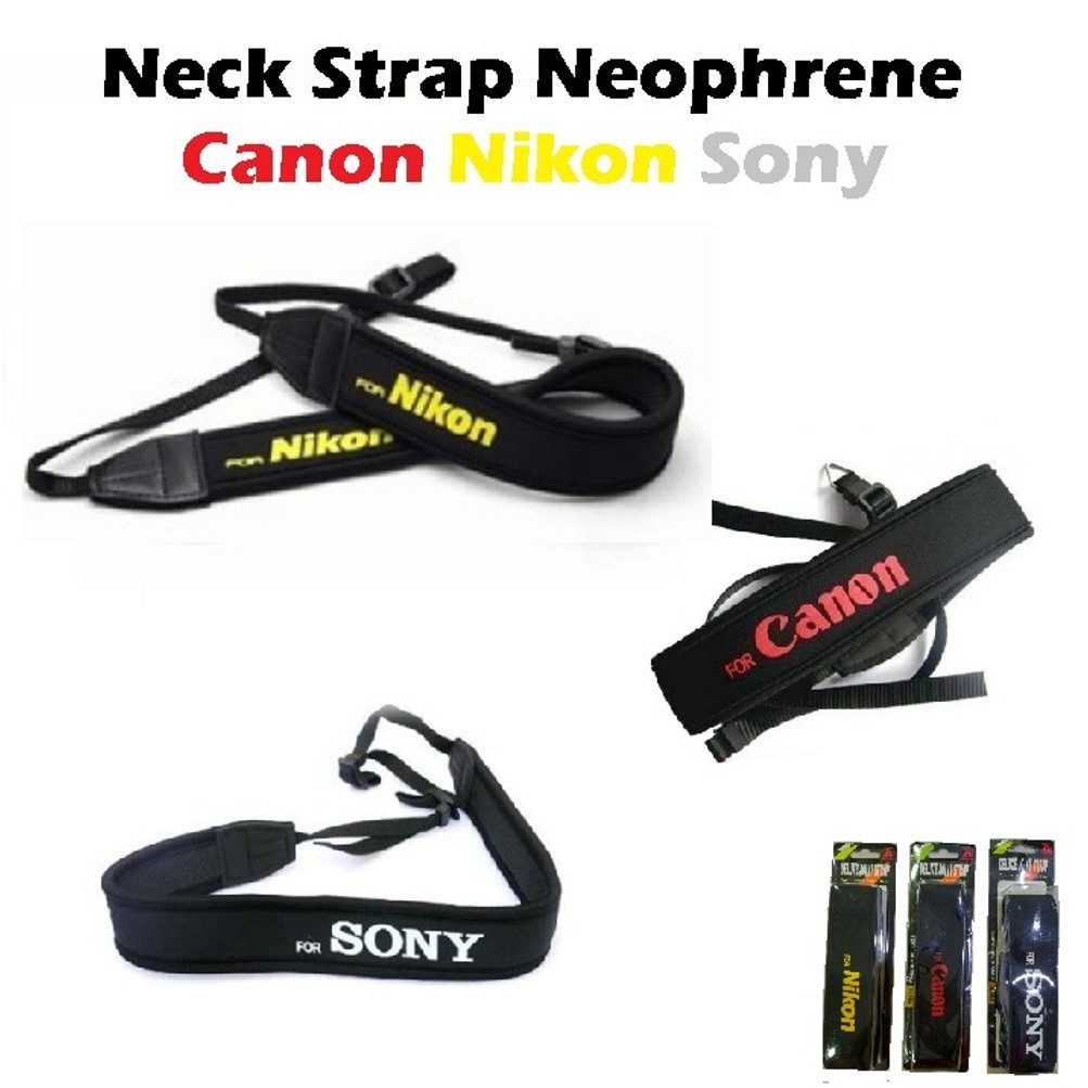 Jual Tali Kamera Strap DSLR Neophrene CANON NIKON SONY Neck strap ...