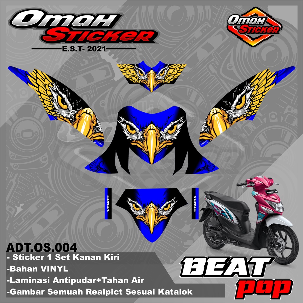 Jual Striping Decal Honda BEAT POP .Sticker Decal Lis Variasi BEAT POP ...