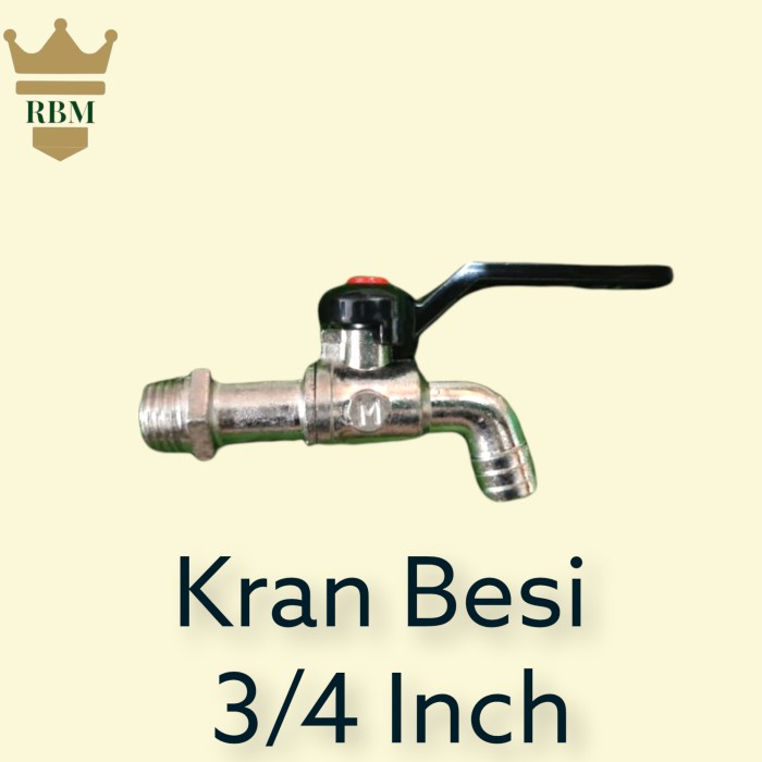 Jual Kran Bola Besi Hongsu / Kran Besi 3/4 Inch / Kran Tembok / Gg ...
