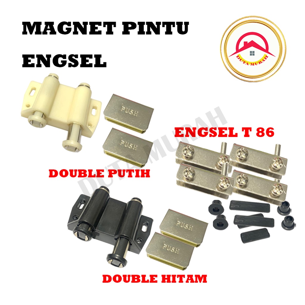 Jual Engsel Kaca Jepit Magnet Double Push Open Pintu Kaca | Shopee ...