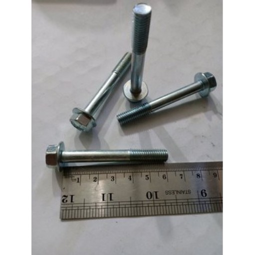 Jual Baut Topi 12 8x60 Putih Flange Bolt | Shopee Indonesia