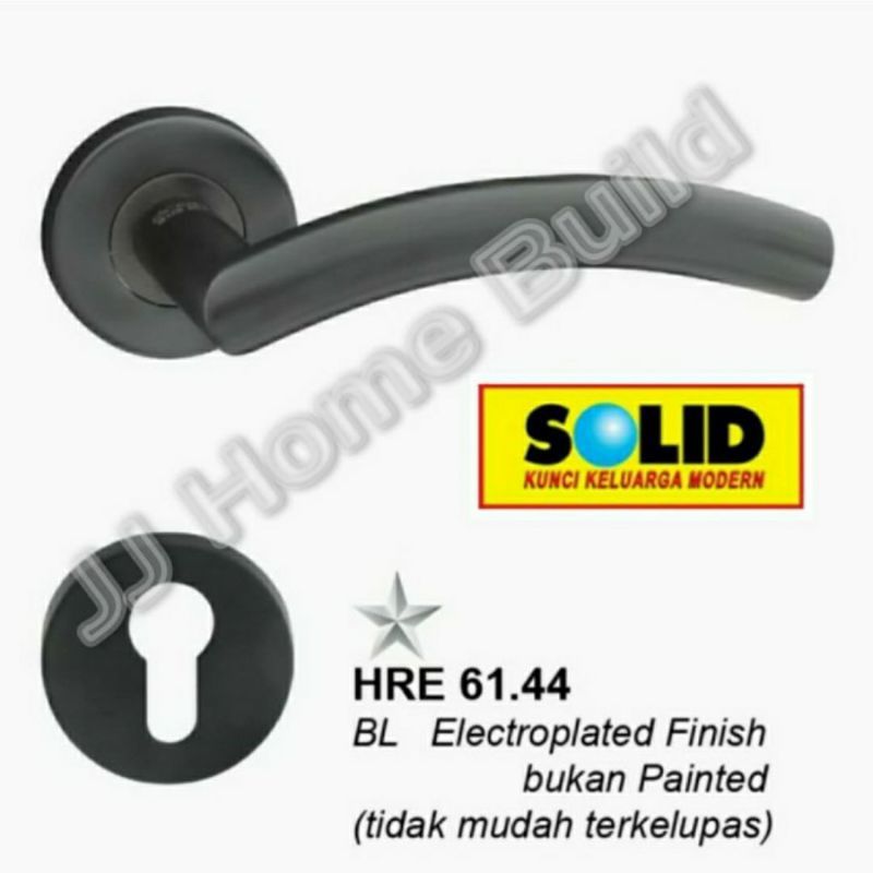 Jual Paket Handle Pintu SOLID HRE 61.44 BL / Handle Solid Hitam ...