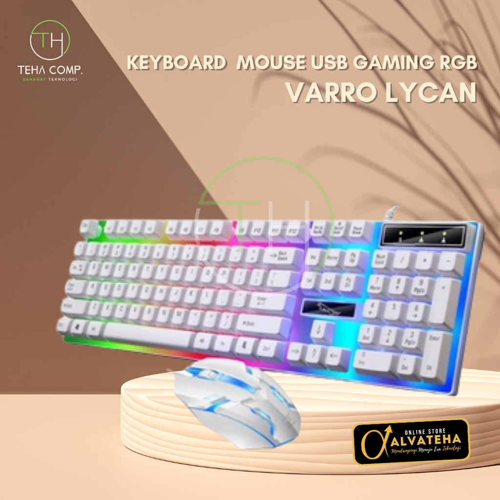 Jual Keyboard Plus Mouse Game LED RGB Backlight Paket Gaming Gear Hemat ...