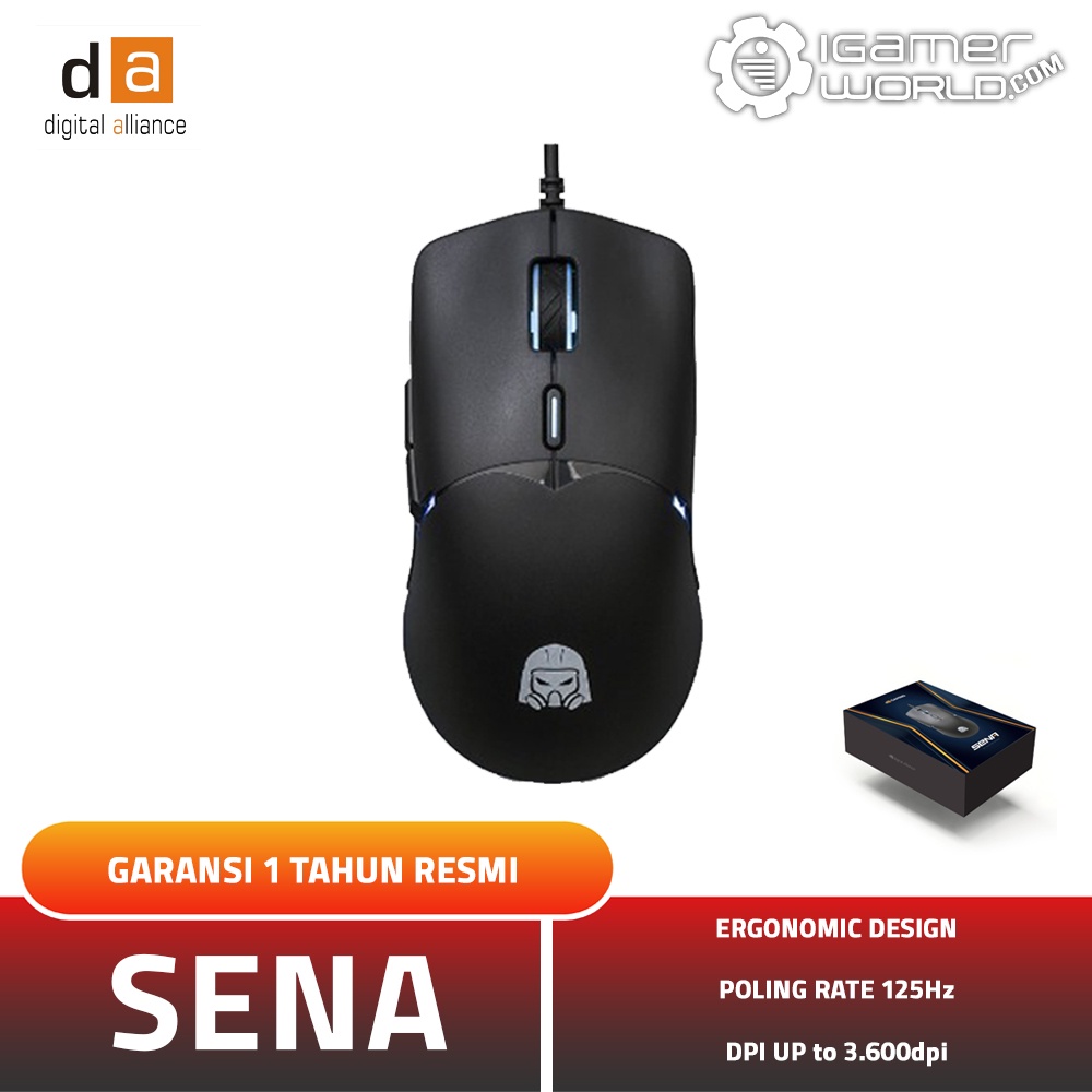 Jual Digital Alliance Sena / DA Sena 3.600dpi Ergonomic Gaming Mouse | Shopee Indonesia