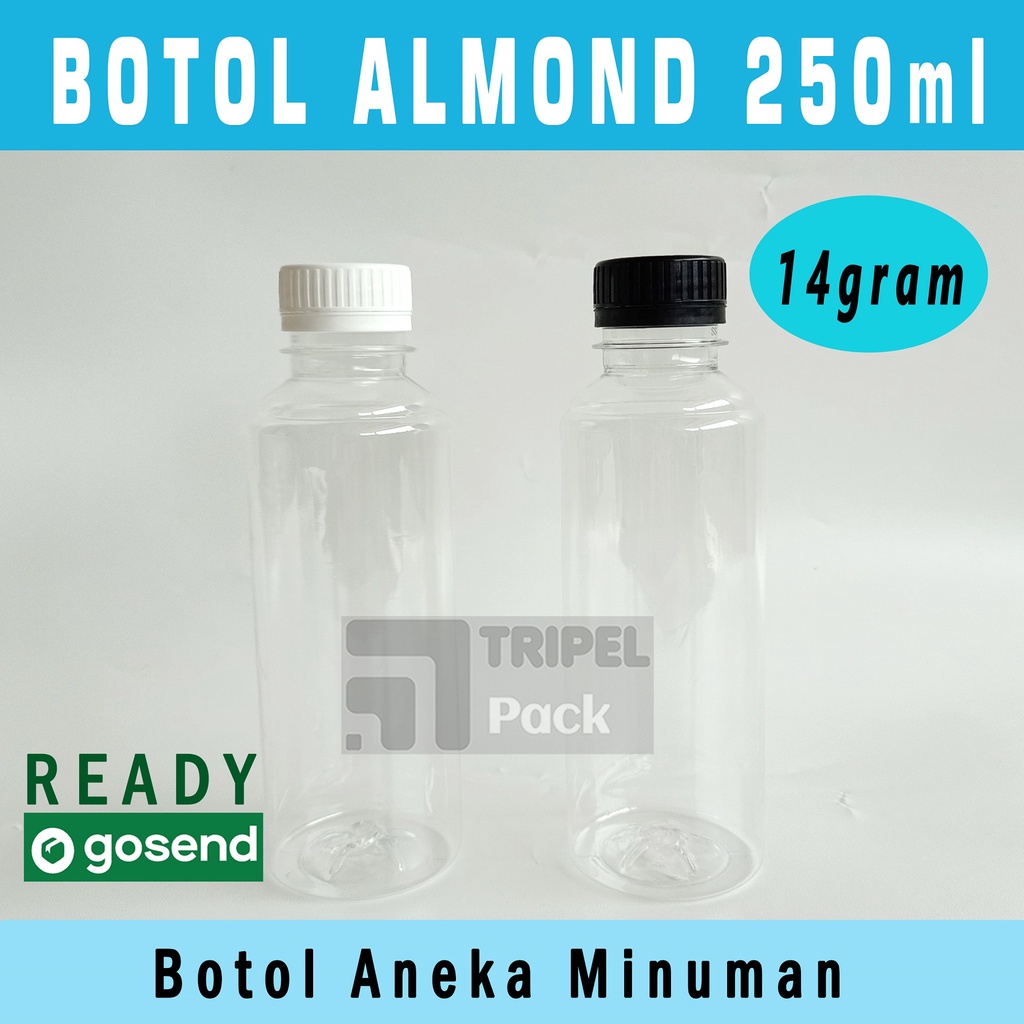 Jual [20 pcs] Botol Almond 250ml Food Grade Untuk Aneka Minuman ...