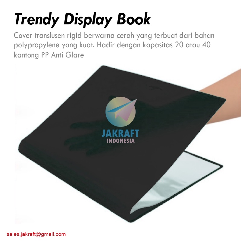 Jual (1 Pcs) Map Trendy Display Book F4 BANTEX 3393 Black 10 Folio isi ...
