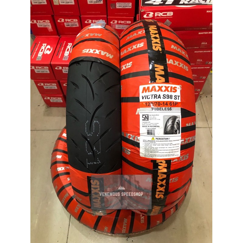 Jual Ban Maxxis Victra S98 ST Ukuran 120/70-14 (Tubeless) | Shopee ...