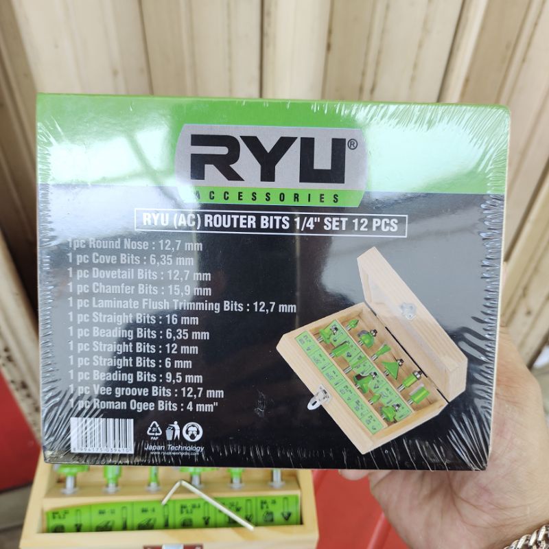 Jual RYU MATA PROFIL KAYU TRIMMER KAYU SET 12 PCS / MATA TRIMMER KAYU ...