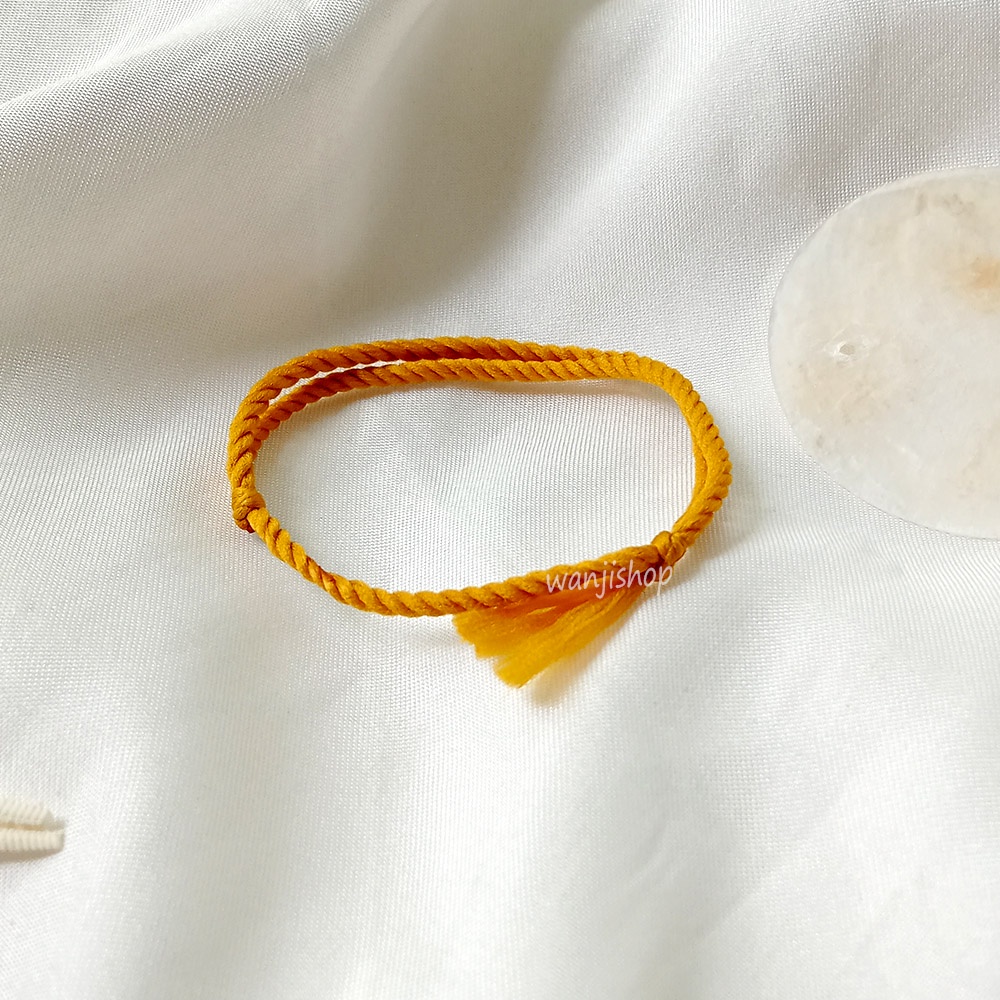 Jual GELANG BENANG PELINTIR RUMBAI Polos Simple Knot Rumbai Tridatu ...