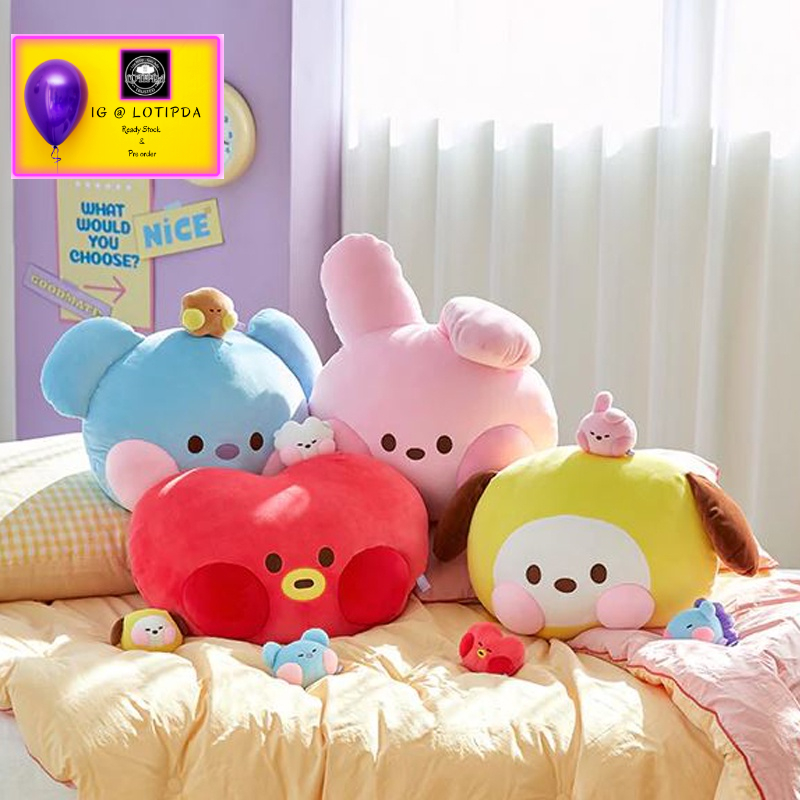 Jual BT21 Minini Big Head Cushion Line Friends BONEKA BT21 OFFICIAL ...