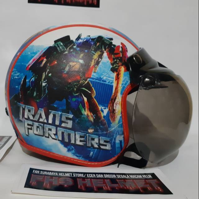 Jual Helm anak bogo karakter motif transformer | Shopee Indonesia