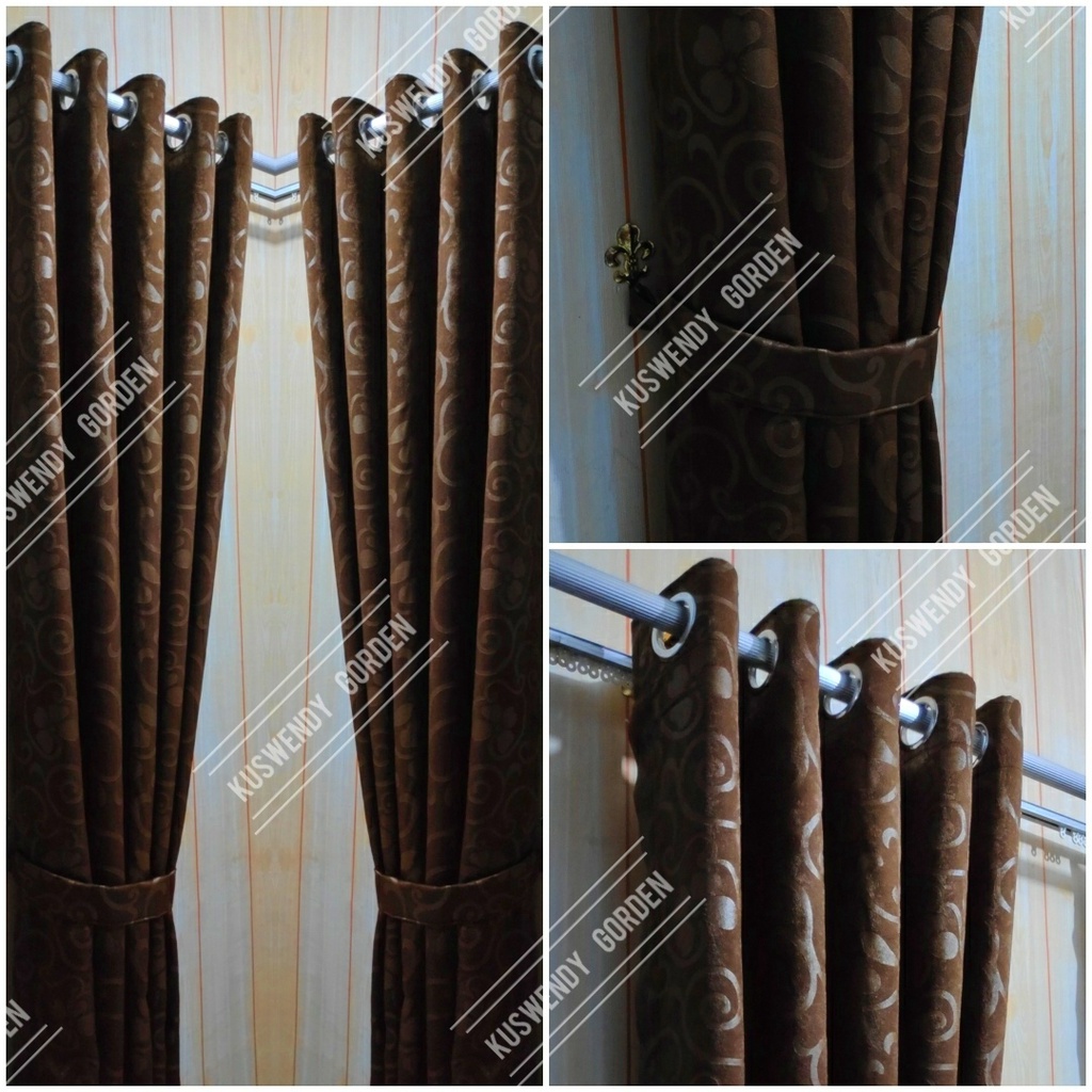 Jual Gorden Polos Bunga 100 x 300 cm Tinggi 3 meter Hordeng Jendela ...