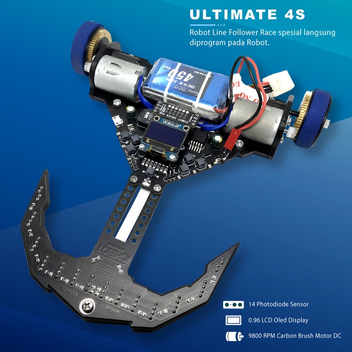 Jual Line Follower - Ichibot Ultimate 4s 24mm [Driver Dual HBridge ...