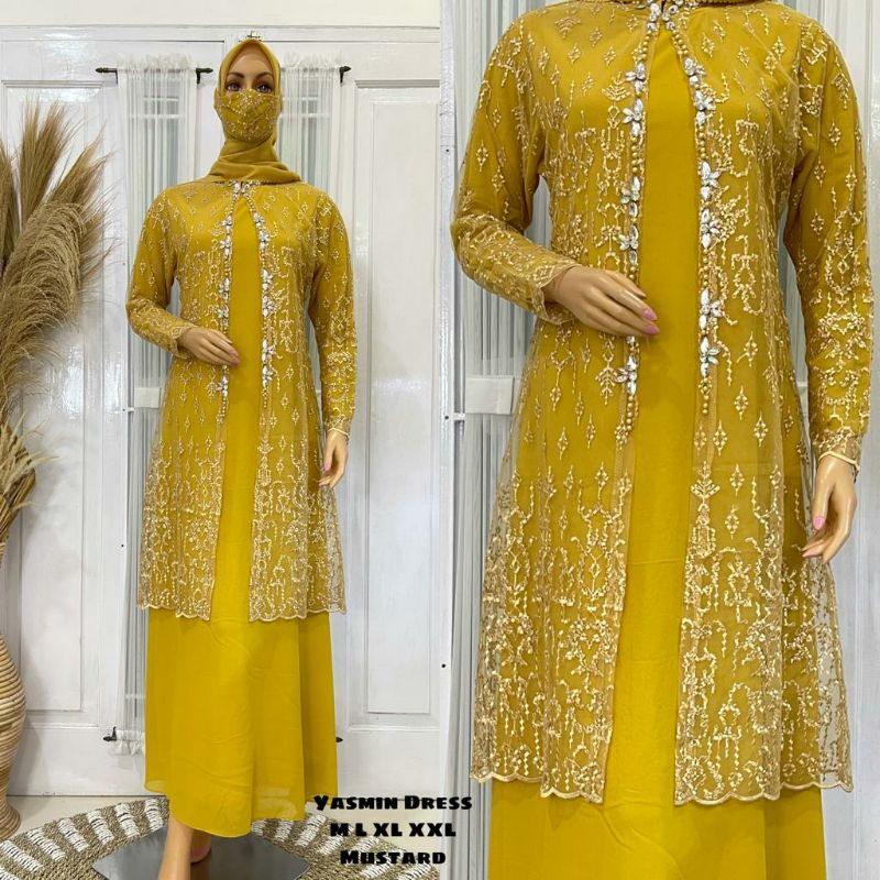 Jual GAMIS YASMIN DRESS PAYET PREMIUM ~ GAMIS CERUTY MIX PAYET ~ DRESS ...