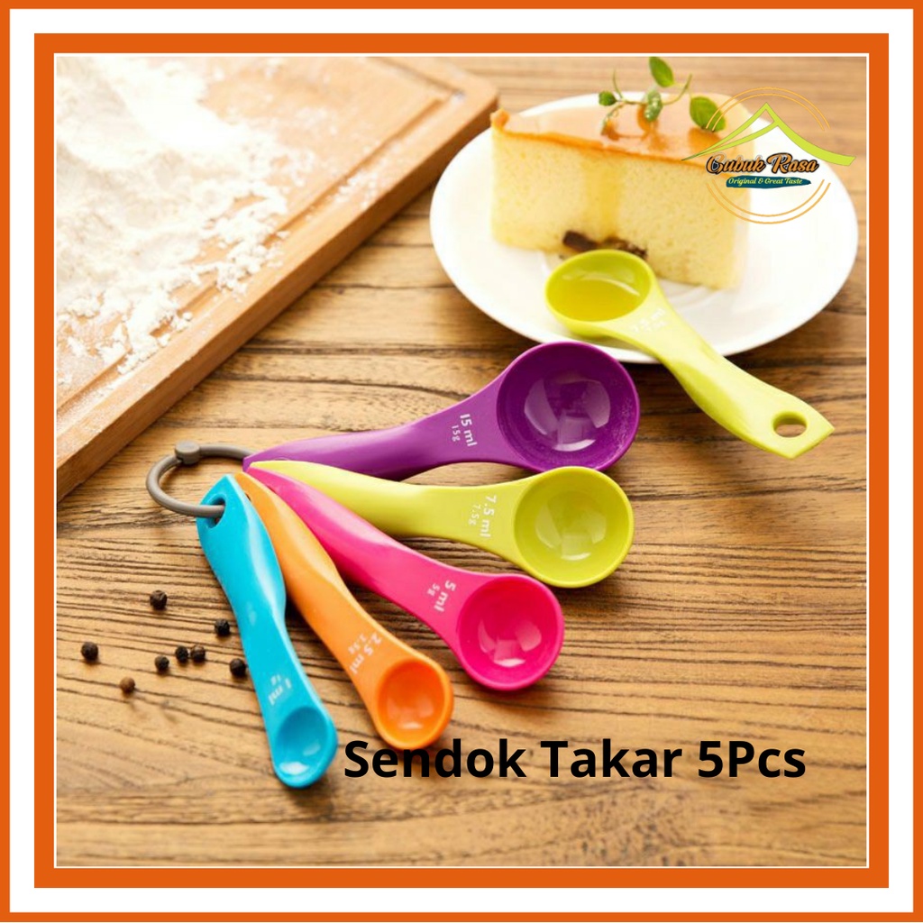 Jual Sendok Takar 5 in 1 set/Sendok Takaran Warna-Warni 5pcs/Sendok ...