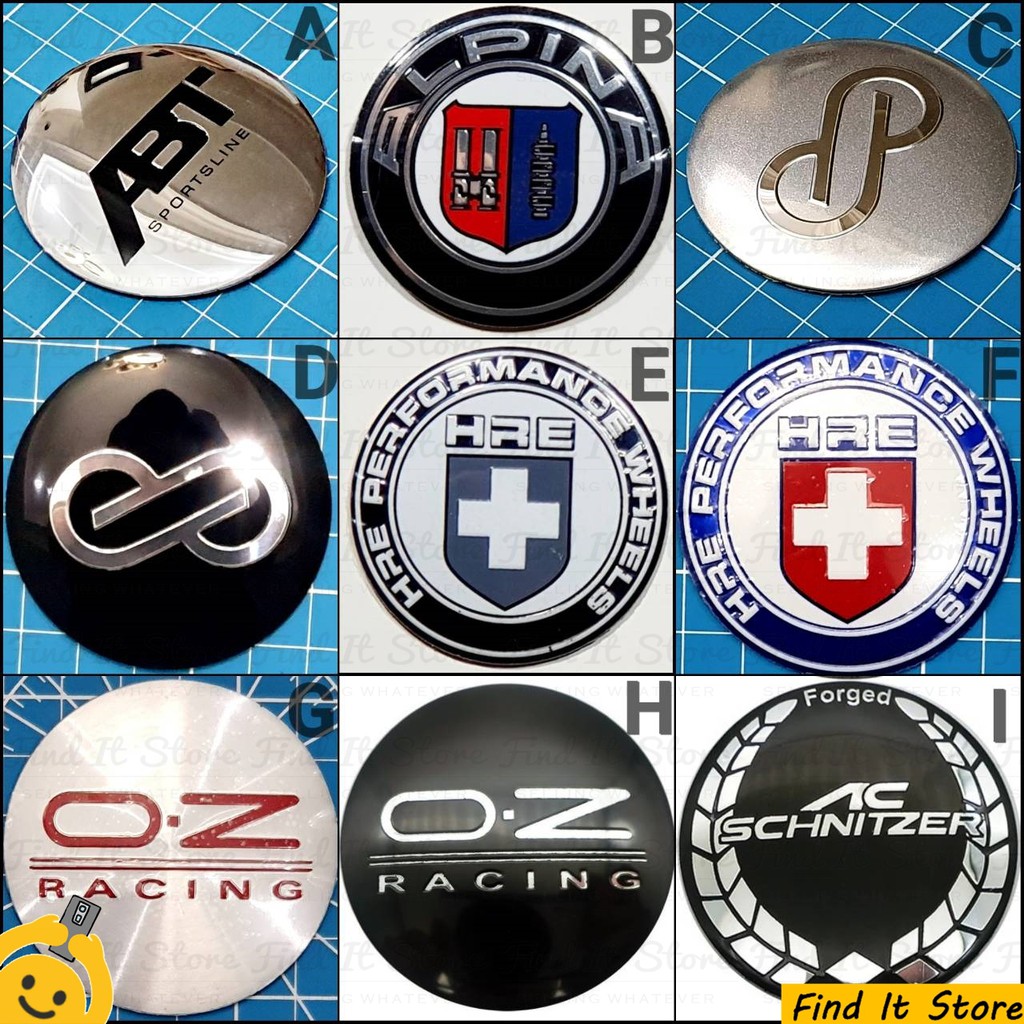 Jual Wheel Cap HRE OZ Racing Alpina Dop Velg Center Tire Sticker Metal ...
